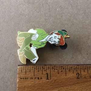Disney | Jewelry | Disney Sitting Peter Pan Enamel Pin | Poshmark